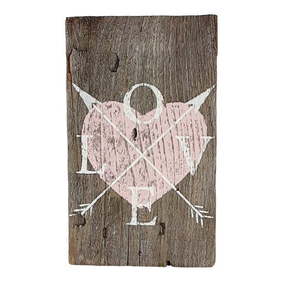Scraps of Wood | Art | Salvaged Barnwood Painted Love Sign 875 Boho ...